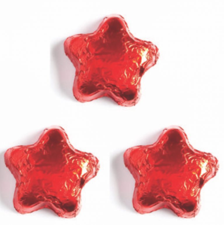 Red Foil Stars – Milk Chocolate - O’Shea’s Candies